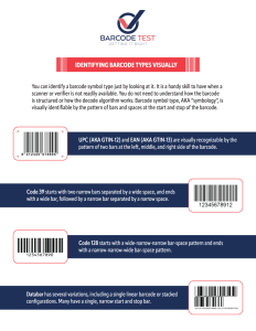 Free Cheat Sheet - Barcode Test LLC